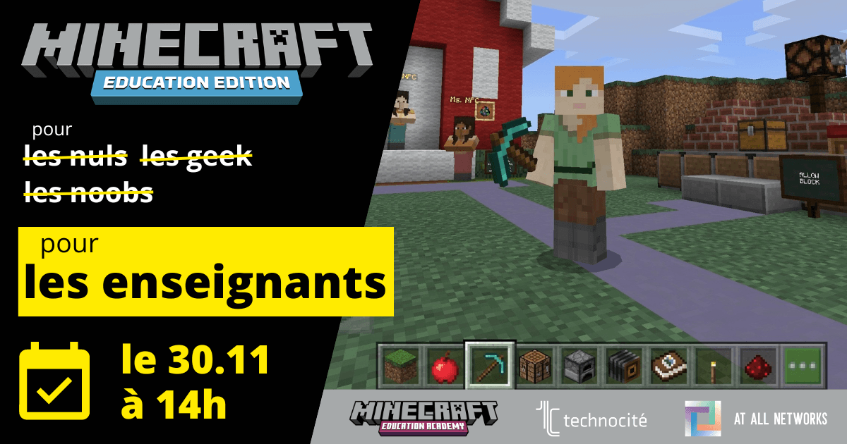 Inscription - Minecraft Education...pour les enseignants - Technocite